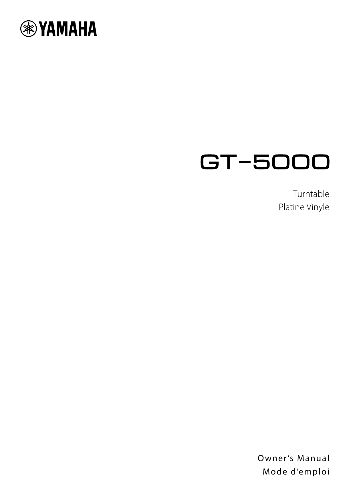 Yamaha GT-5000 Owner's Manual | Manualzz
