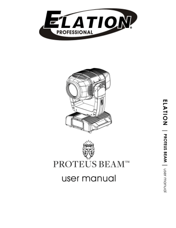 Elation PROTEUS BEAM User Manual | Manualzz