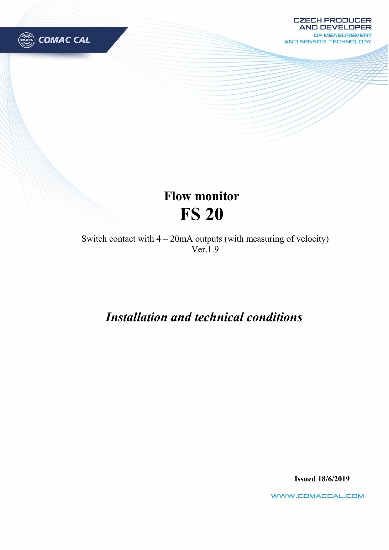 Comac Cal FS 20 Manual | Manualzz