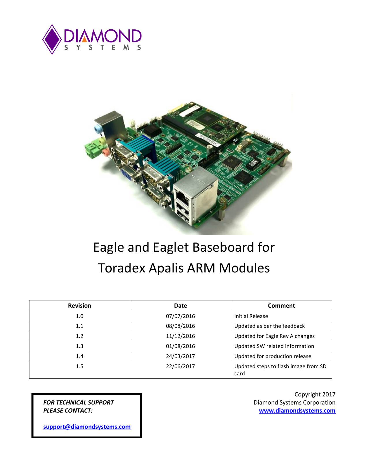 Diamond Systems Eaglet ARM, Eagle Baseboard, Eagle ARM User manual | Manualzz