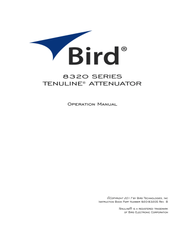 Bird 8325 500 Watt, Oil-Cooled RF Attenuator Owner's Manual | Manualzz