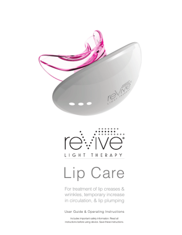 reVive Light Therapy Lip Care User Guide | Manualzz