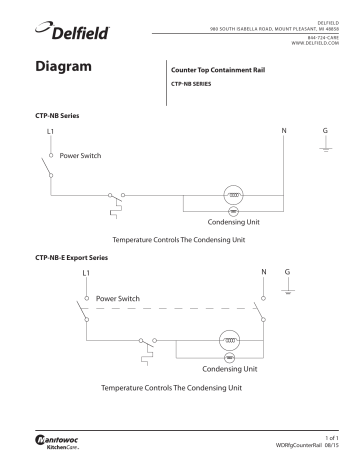 Delfield Counter Top Containment Rail Wiring Diagram | Manualzz