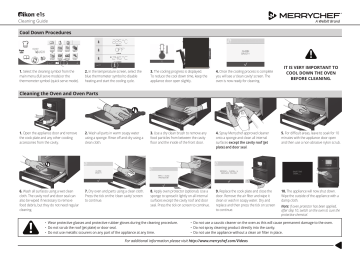 Merrychef eikon e1s Instruction Sheet | Manualzz