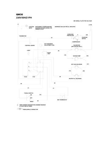 Manitowoc Ice QM30 1ph 230v Wiring Diagram | Manualzz