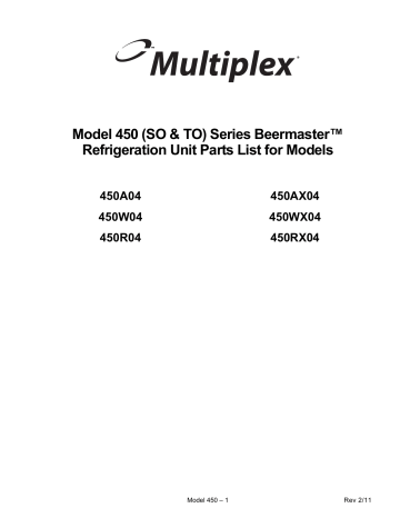 Multiplex Model 450 Parts Catalog List | Manualzz