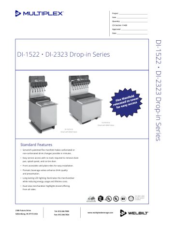 Multiplex Drop-In Series Dispensers Specification Sheet | Manualzz