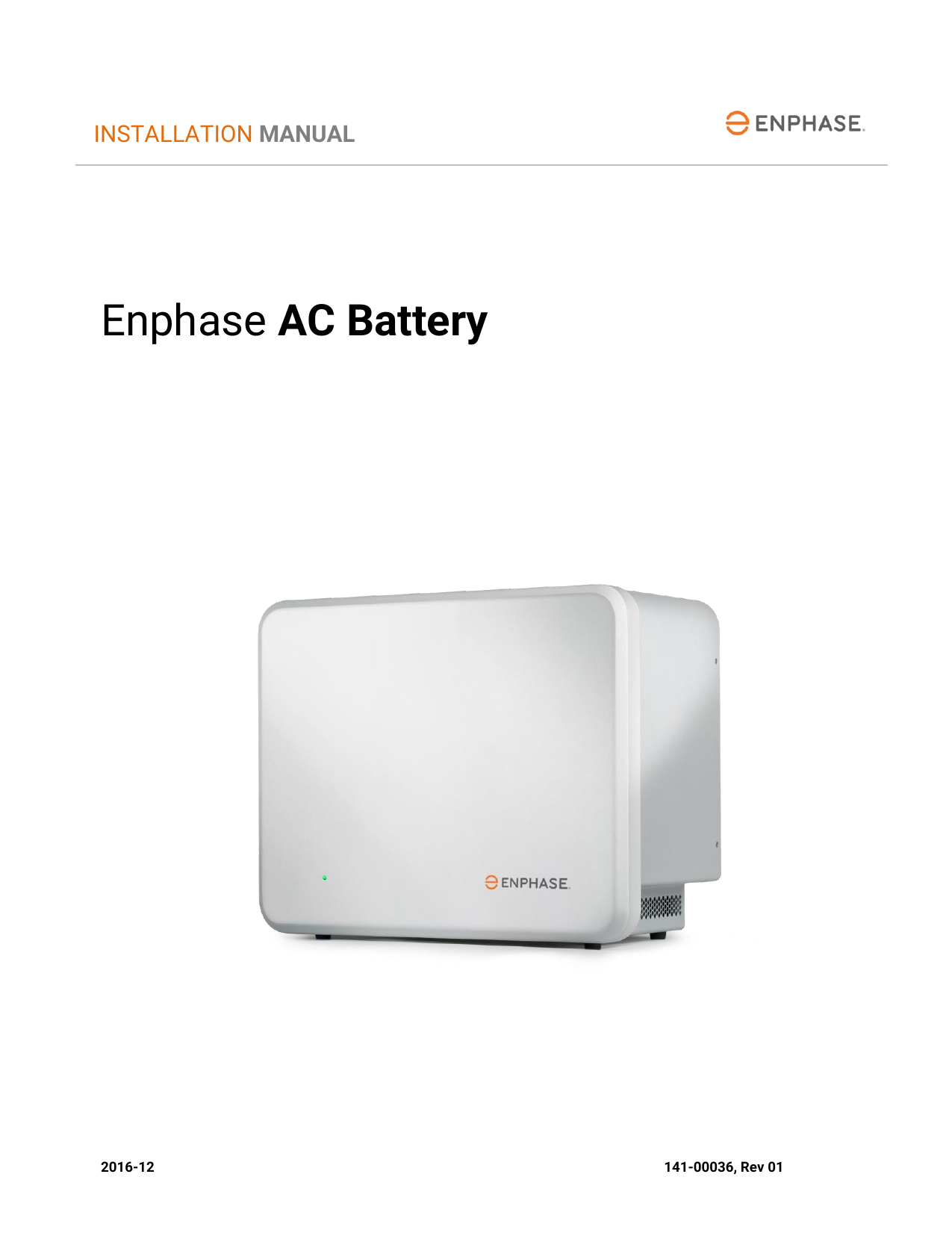 Enphase AC Battery Installation Manual | Manualzz