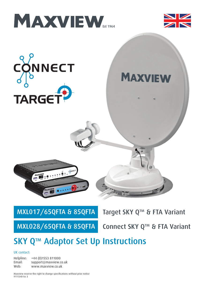 Maxview MXL028 Roof Mount Satellite System Instructions | Manualzz