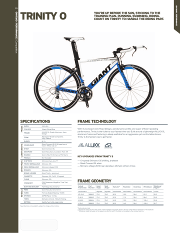 GIANT BICYCLES TRINITY 0 Owner Manual | Manualzz