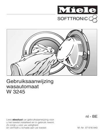 Miele W 3245 de handleiding | Manualzz