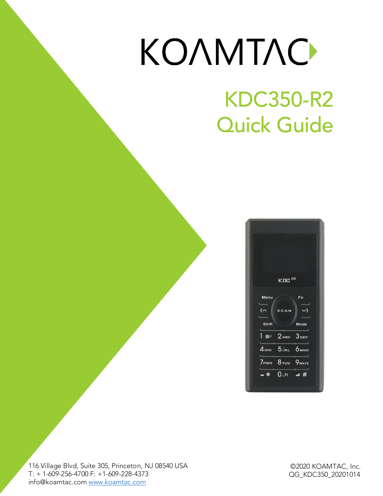 KOAMTAC KDC350 Quick Guide | Manualzz