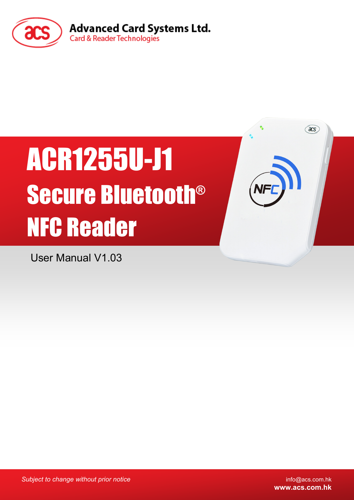 ACS ACR1255U-J1 User Manual | Manualzz