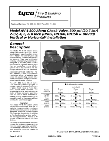 Tyco AV-1-300 Manual | Manualzz