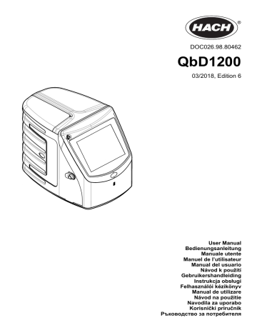 Hach QbD1200 AutoSampler User Manual | Manualzz