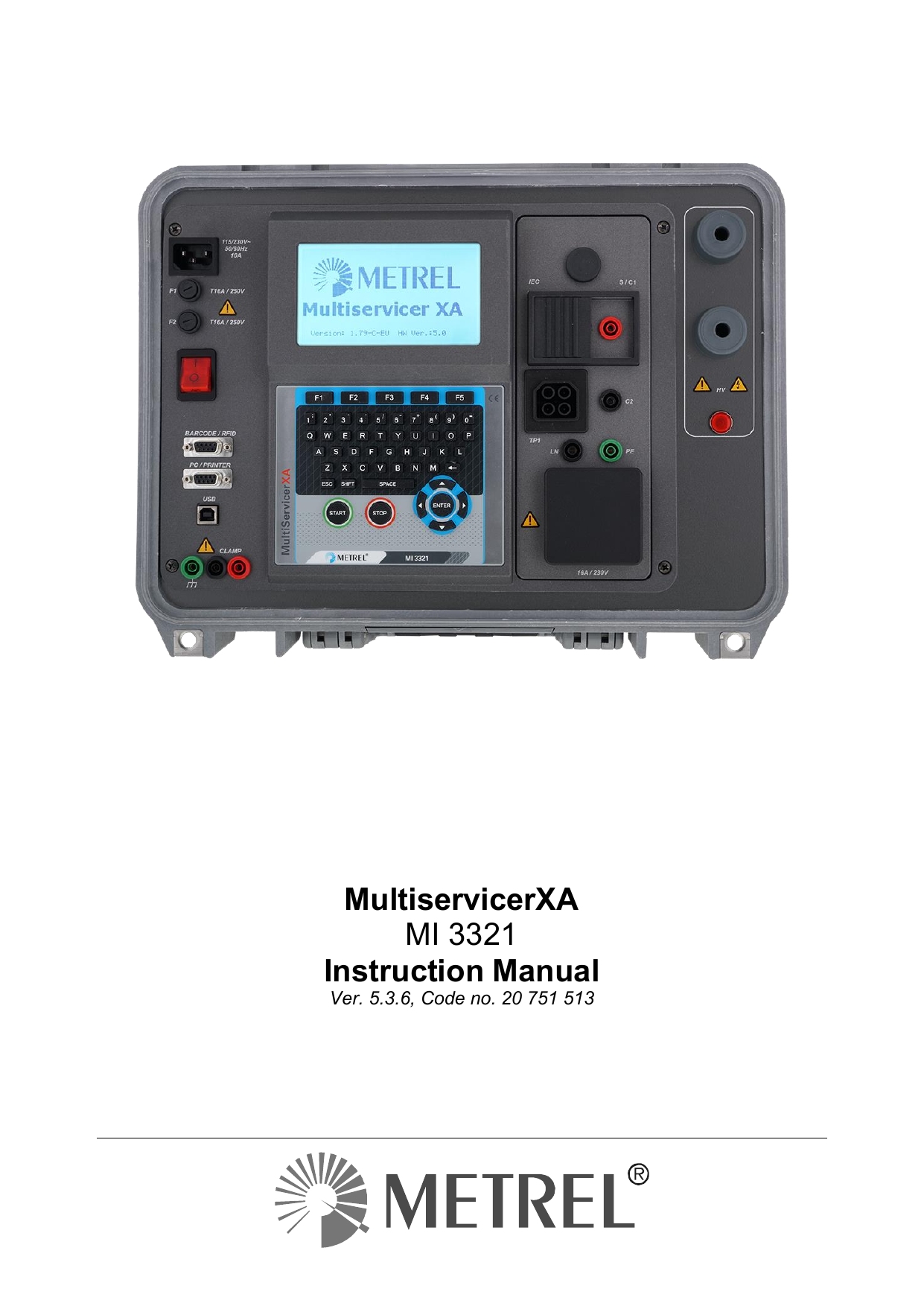 METREL MI 3321 MultiservicerXA Instruction Manual | Manualzz