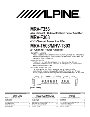 Alpine MRV-T303 Owner’s Manual | Manualzz