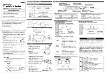 Omron E3X-DA-S Owner Manual | Manualzz