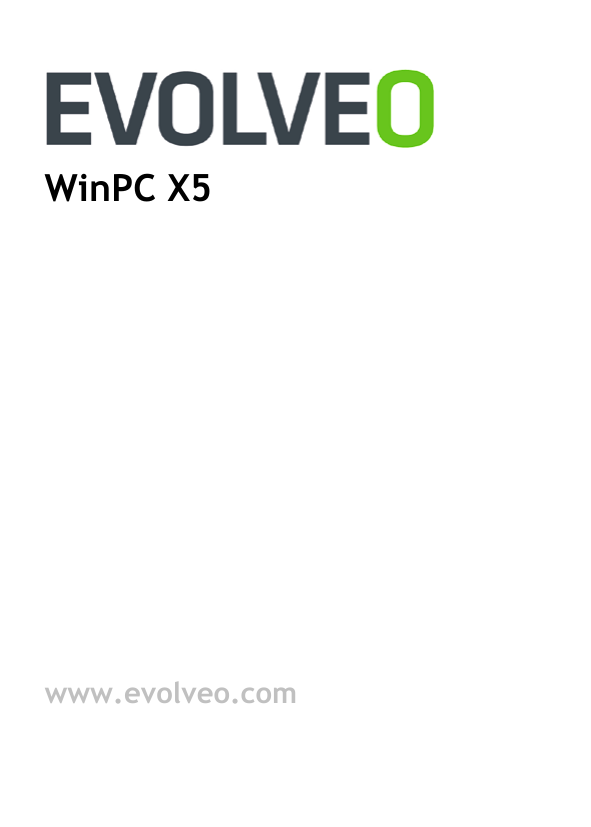 Evolveo winpc x5 smart tv windows pc User Manual | Manualzz
