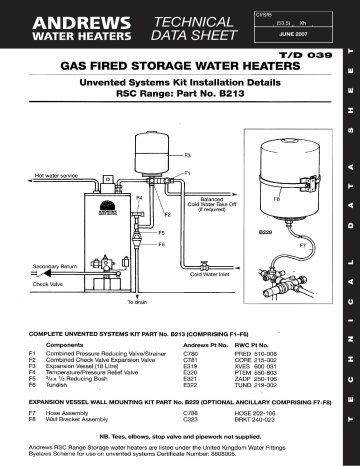 Andrews Balanced Flue Range RSC Installation Guide | Manualzz