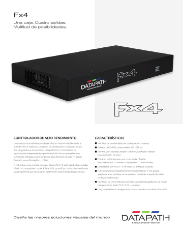 Datapath FX4 Ficha de datos | Manualzz