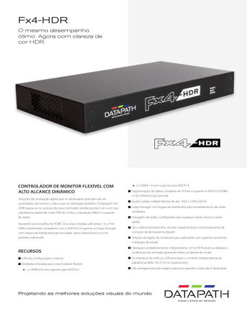 Datapath Fx4-HDR Ficha de dados | Manualzz
