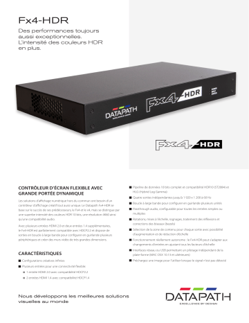 Datapath Fx4-HDR Fiche technique | Manualzz