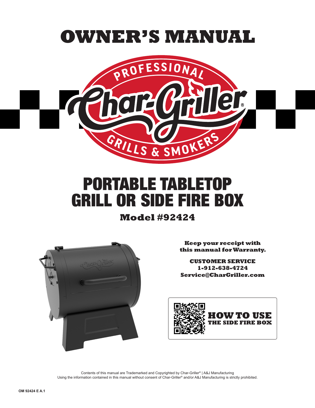 Char Griller 92424 Owner's manual | Manualzz