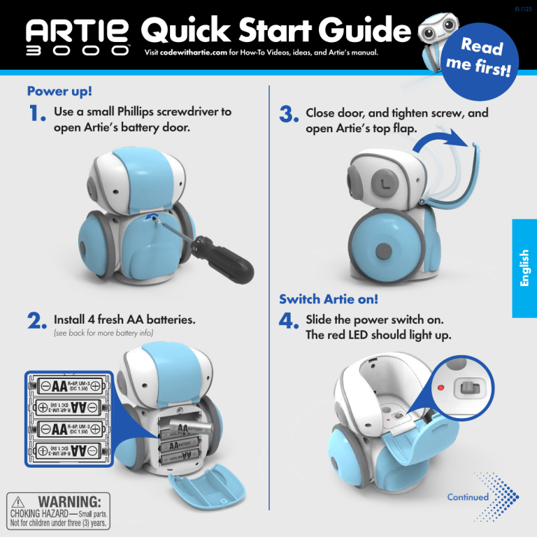 Educational Insights Artie 3000™ The Coding Robot User manual | Manualzz
