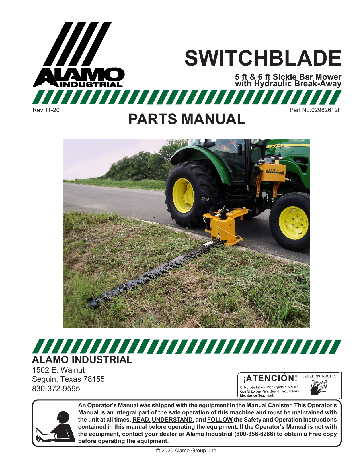 Alamo Industrial Switchblade Sickle Bar Parts Manual | Manualzz