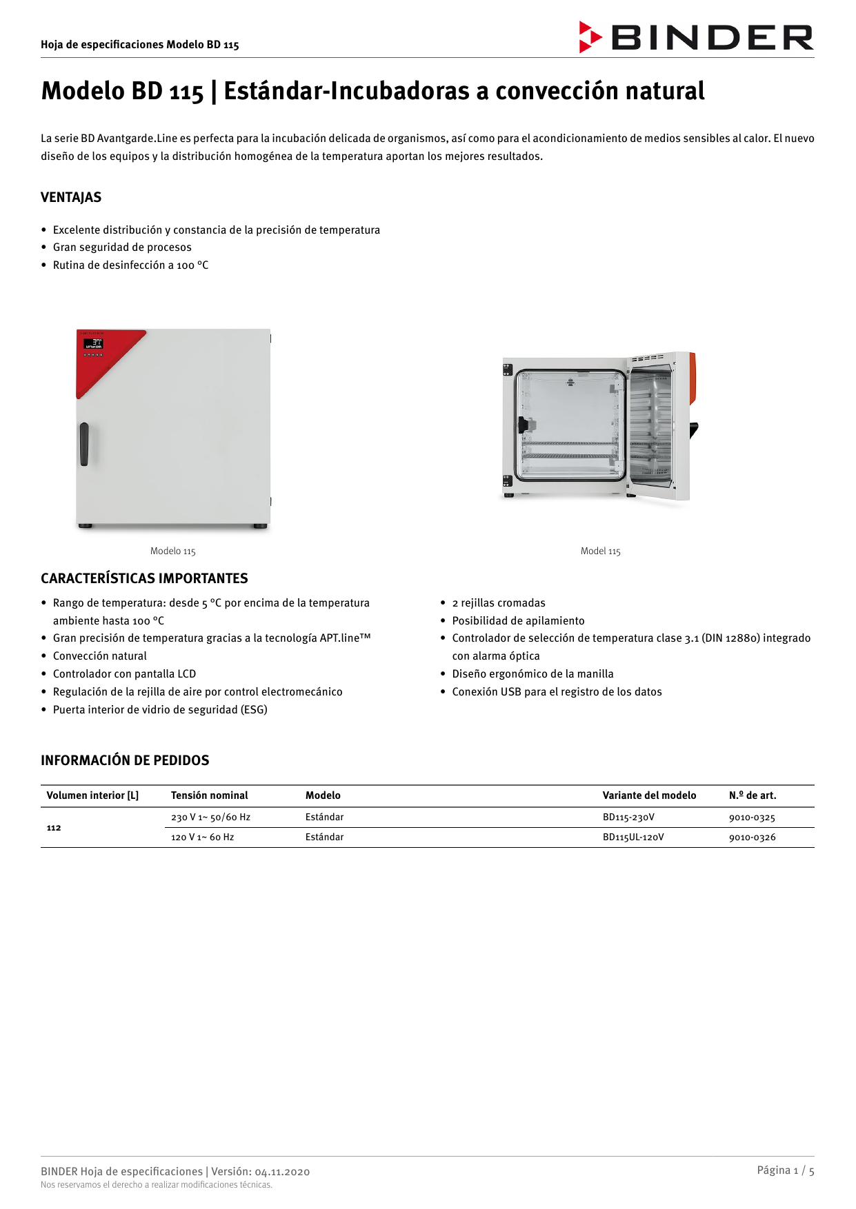 Binder BD 115 Datasheet | Manualzz