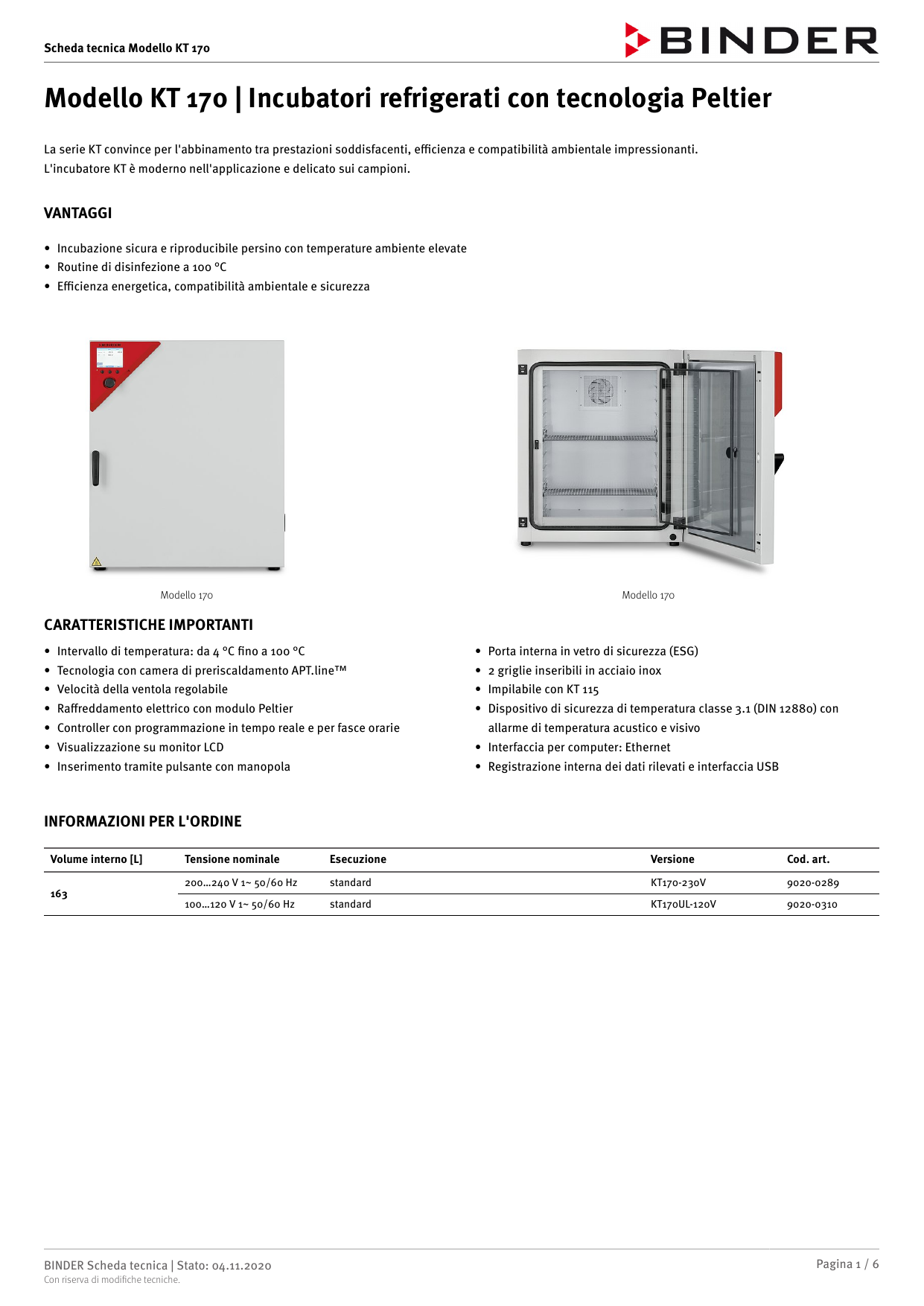 Binder KT 170 Datasheet | Manualzz