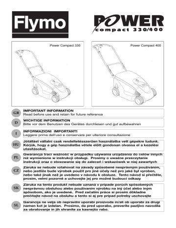 Flymo POWER COMPACT 330 Owner Manual | Manualzz