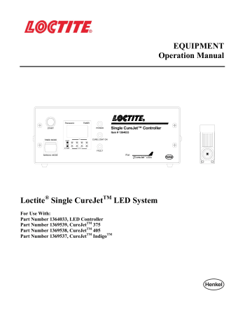 Loctite Single CureJet Operation Manual | Manualzz
