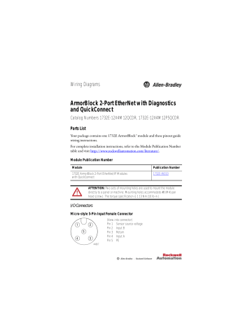 Allen-Bradley ArmorBlock 1732E-12X4M12QCDR Wiring Diagrams | Manualzz