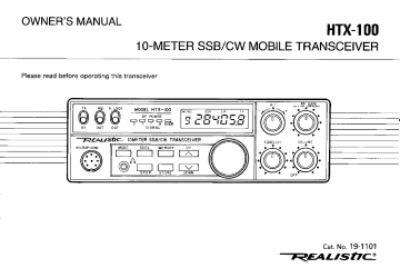 Realistic HTX-100 Owner's Manual | Manualzz