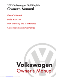Volkswagen Golf - El manual del propietario, Instrucciones de ...
