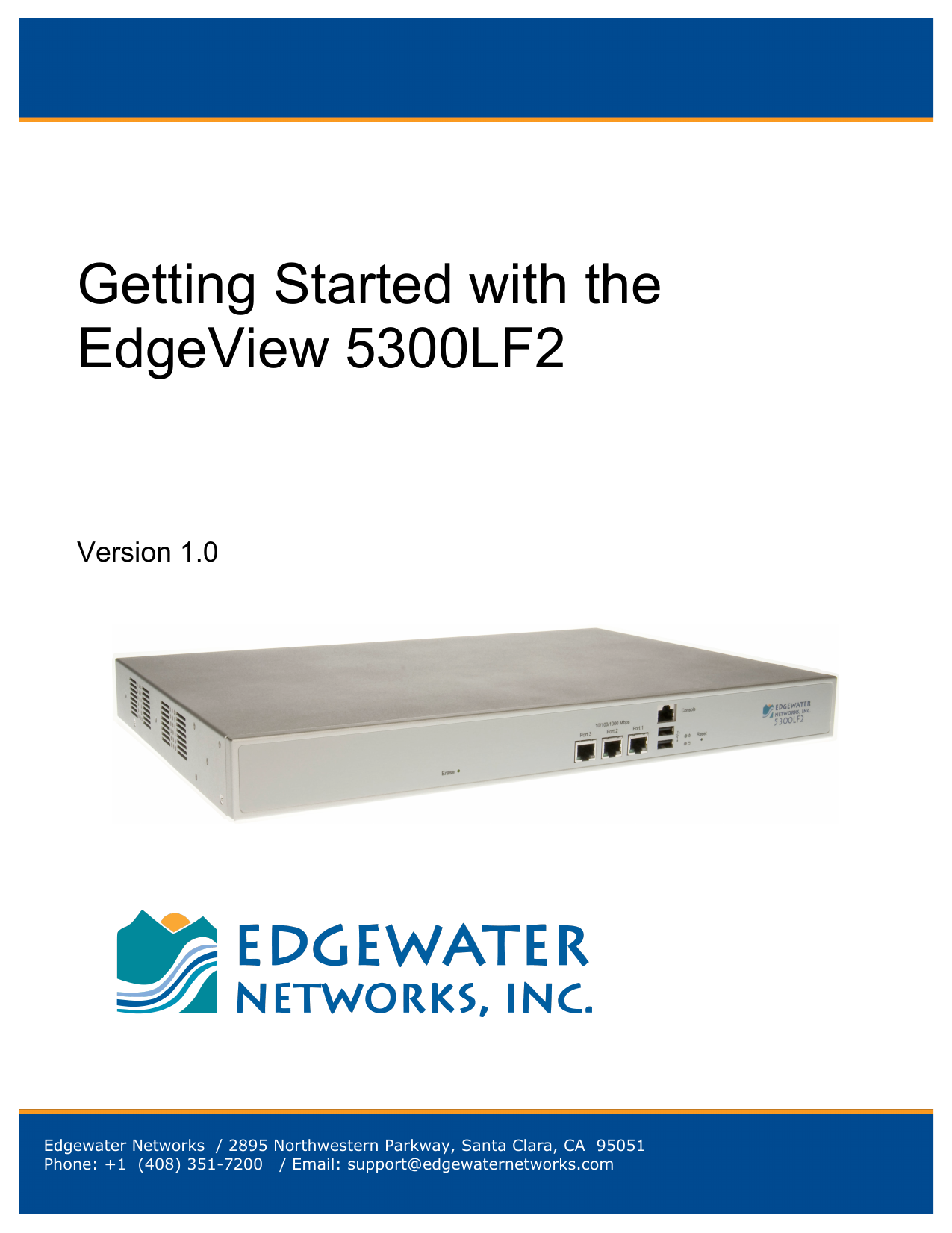 Edgewater Networks EdgeView 5300LF2 Getting Started | Manualzz