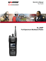 Harris XL-200P Series - quick guide, Operator's manual, Product Manual