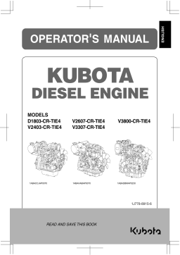 Kubota V3800-CR-TIE4 - Operator's manual, Workshop Manual