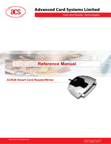 ACS ACR 38 Reference Manual | Manualzz