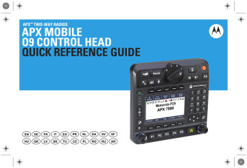 Motorola ASTRO APX O9 Quick Reference Manual | Manualzz