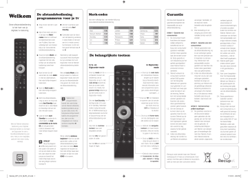 Telenet Afstandsbediening zwart de handleiding | Manualzz