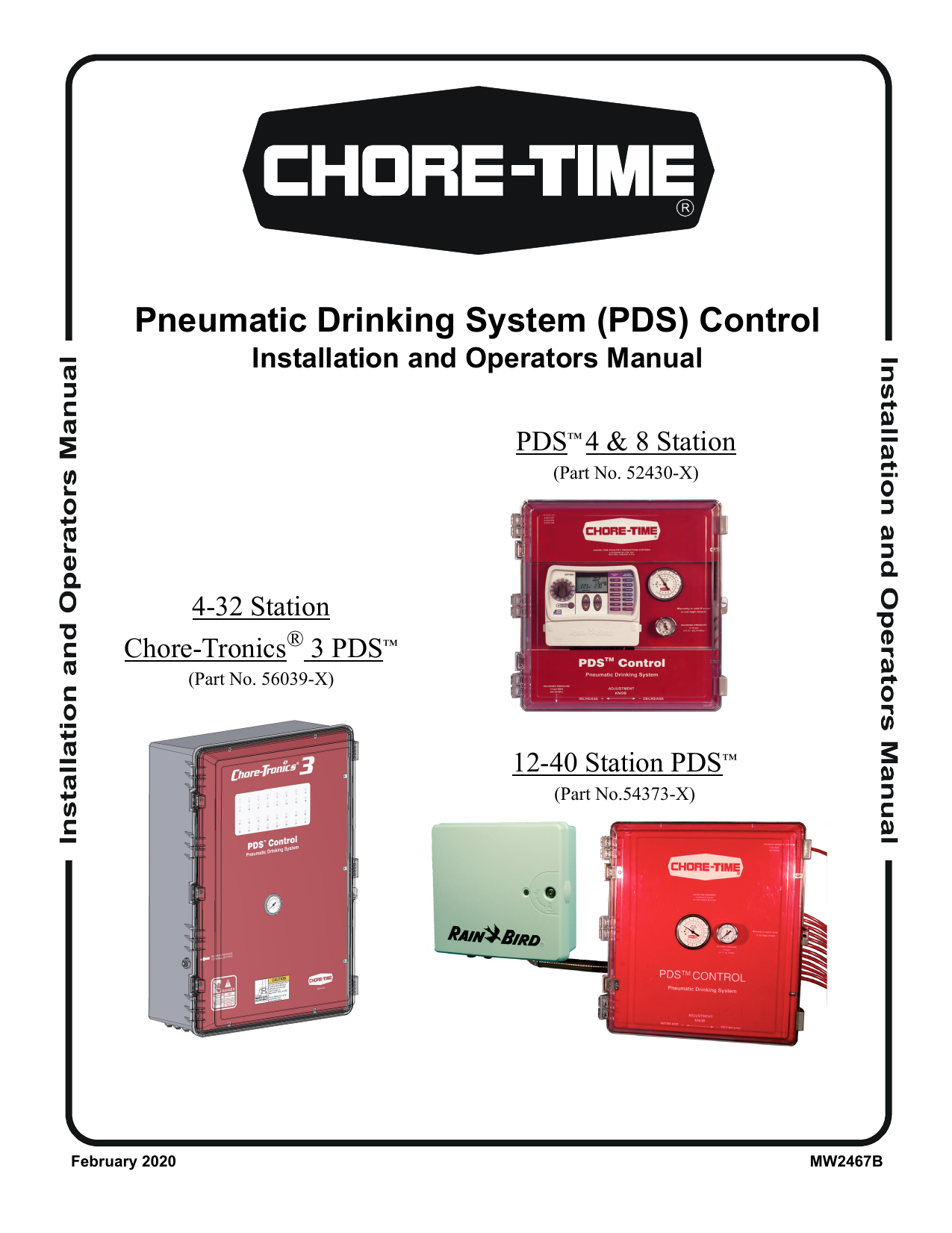Chore-Time MW2467B Pneumatic Drinking System PDS™ Control 4 & 8, 4-32 ...