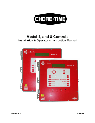 Chore-Time MT2438A CHORE-TRONICS® Model 4 and 8 Controls Installation ...