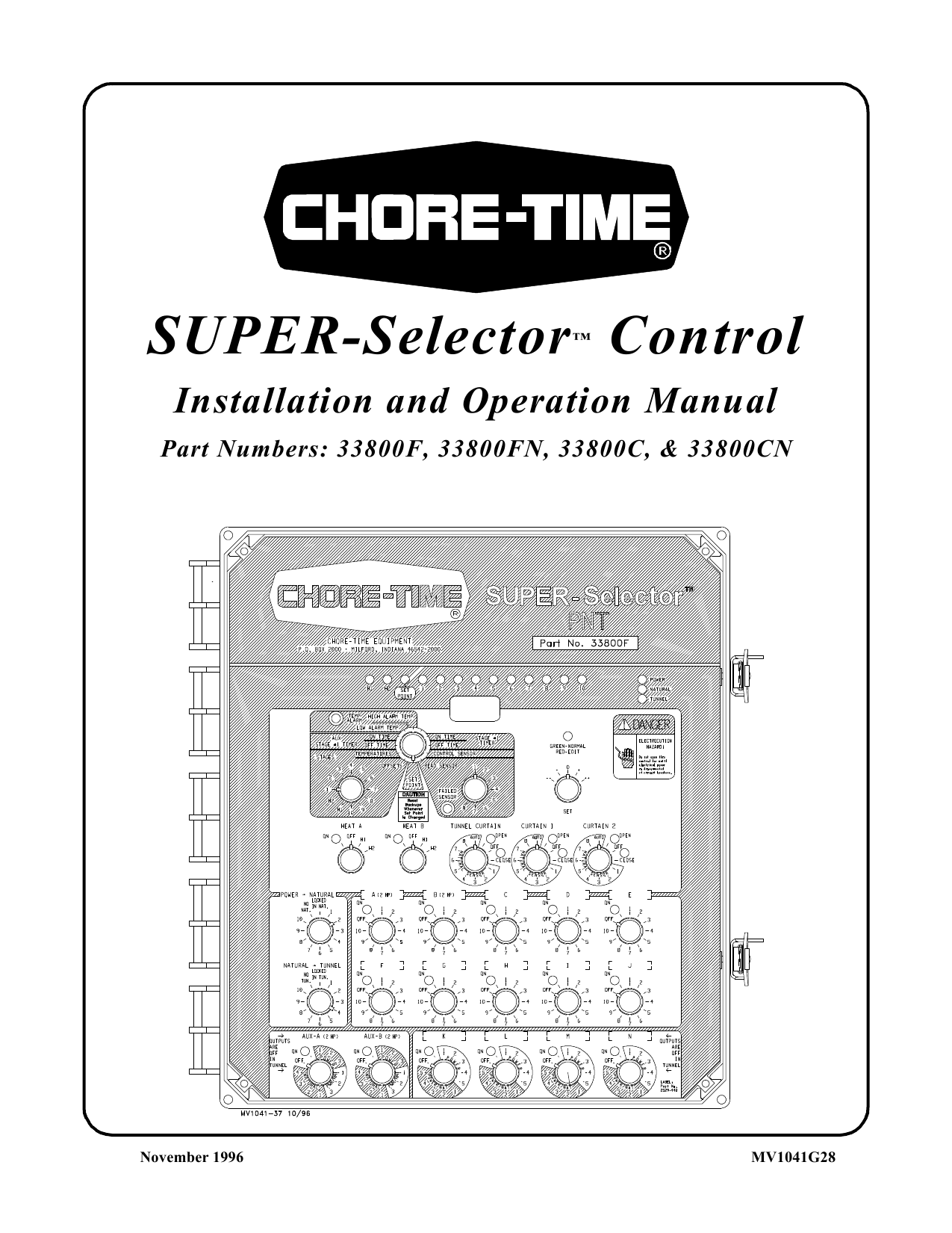 Chore-Time MV1041G SUPER-Selector™ PNT Control Installation and ...