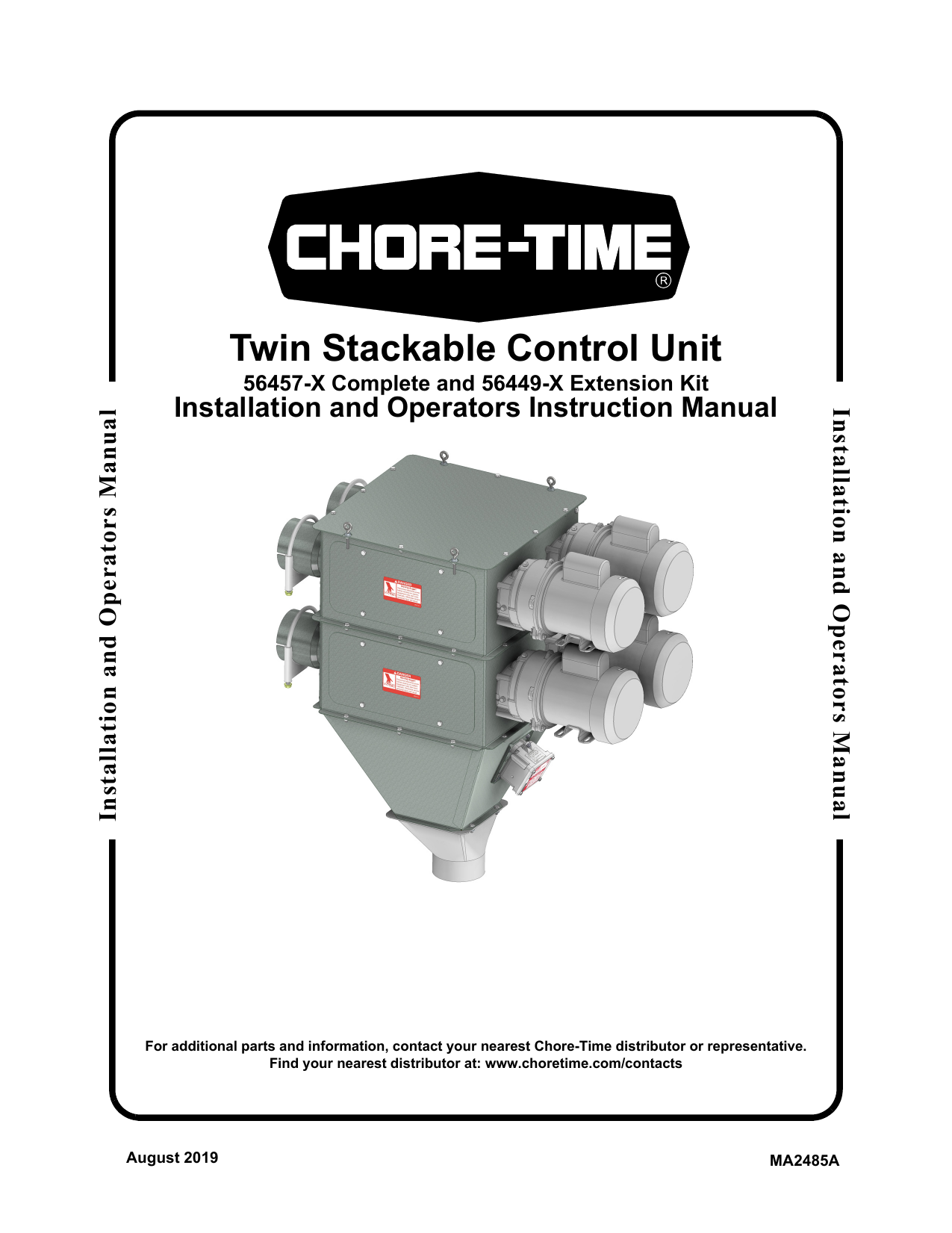 Chore-Time MA2485A Twin Stackable Control Unit Installation and ...