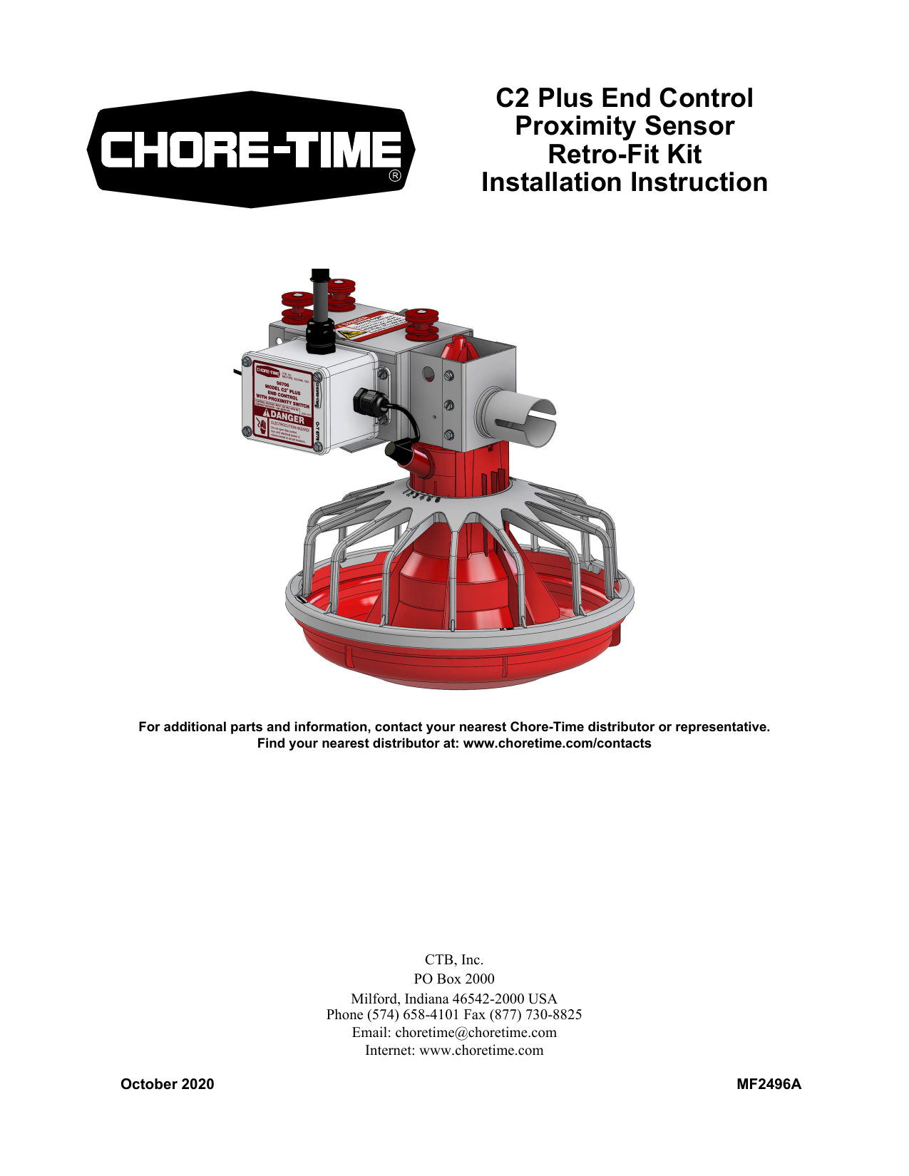 Chore-Time MF2496A C2® PLUS End Control Proximity Sensor Retro-Fit Kit ...