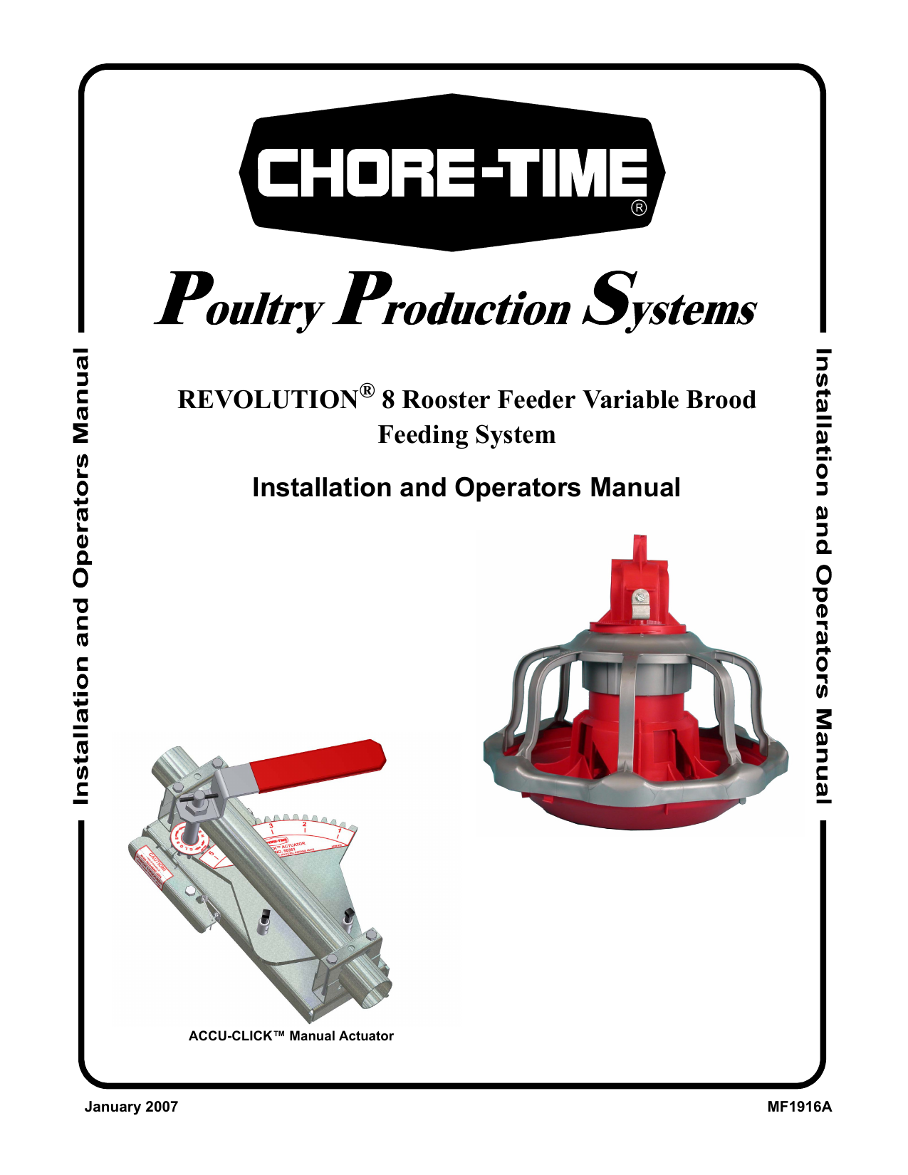 Chore-Time MF1916A REVOLUTION® 8 Rooster Feeder Variable Brood Feeding ...
