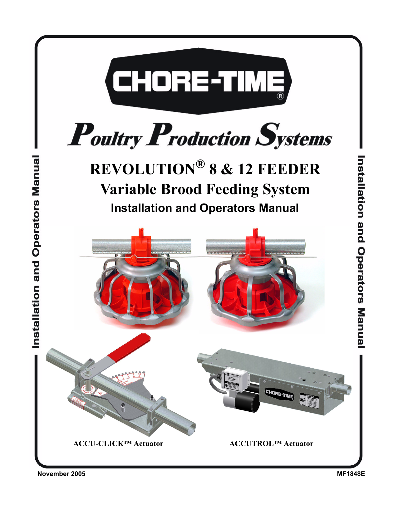 Chore-Time MF1848E REVOLUTION® 8 & 12 FEEDER Variable Brood Feeding ...